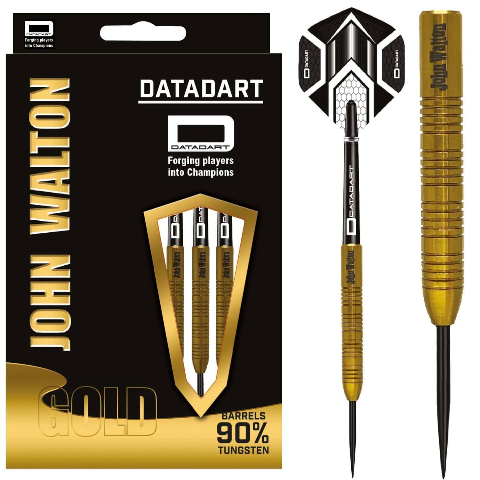 John Walton Gold Steel Tip Darts - 90 Tungsten | On Point Darts - Buy ...